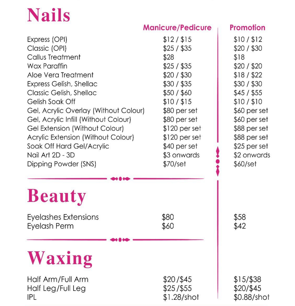 Pricing | Nail Queen